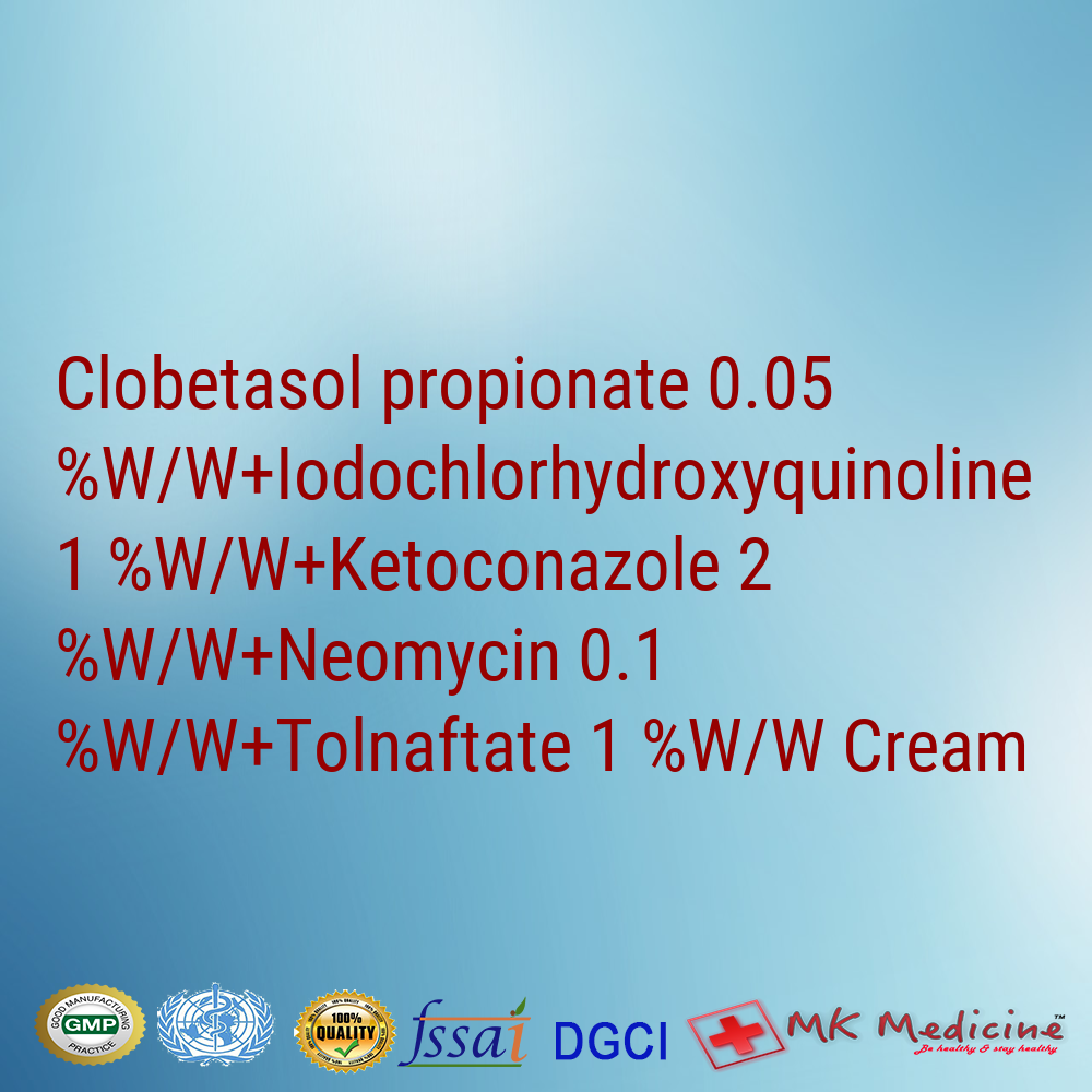 Clobetasol propionate 0.05 %W/W+Iodochlorhydroxyquinoline 1 %W/W ...