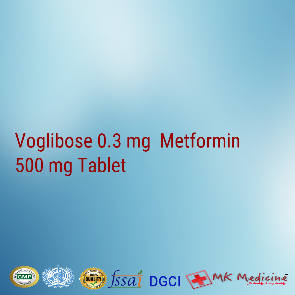 Voglibose 0.3 mg Metformin 500 mg Tablet